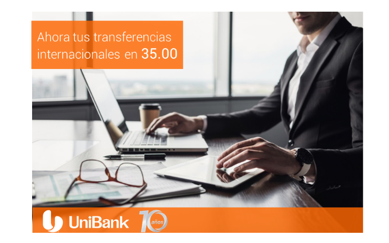 Envía y recibe tus transferencias internacionales en $35.00 | UniBank